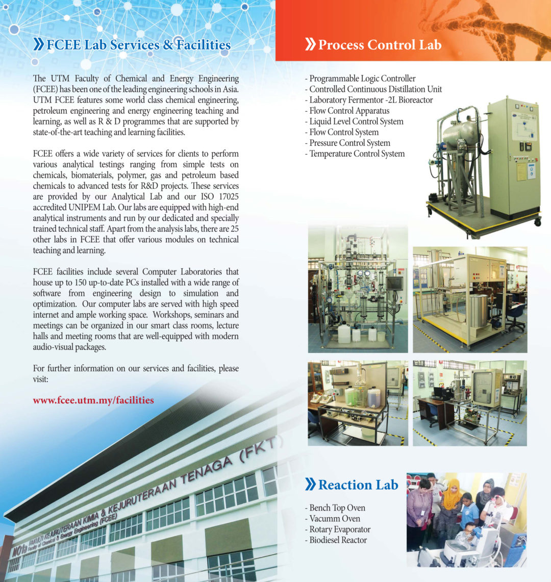 Facilities | Faculty of Chemical & Energy Engineering