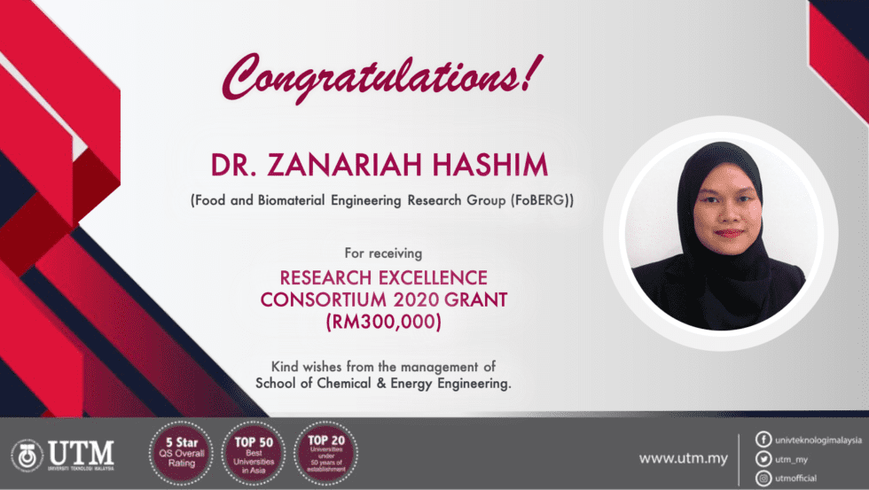Congratulations Dr Zanariah Hashim | Faculty of Chemical & Energy ...