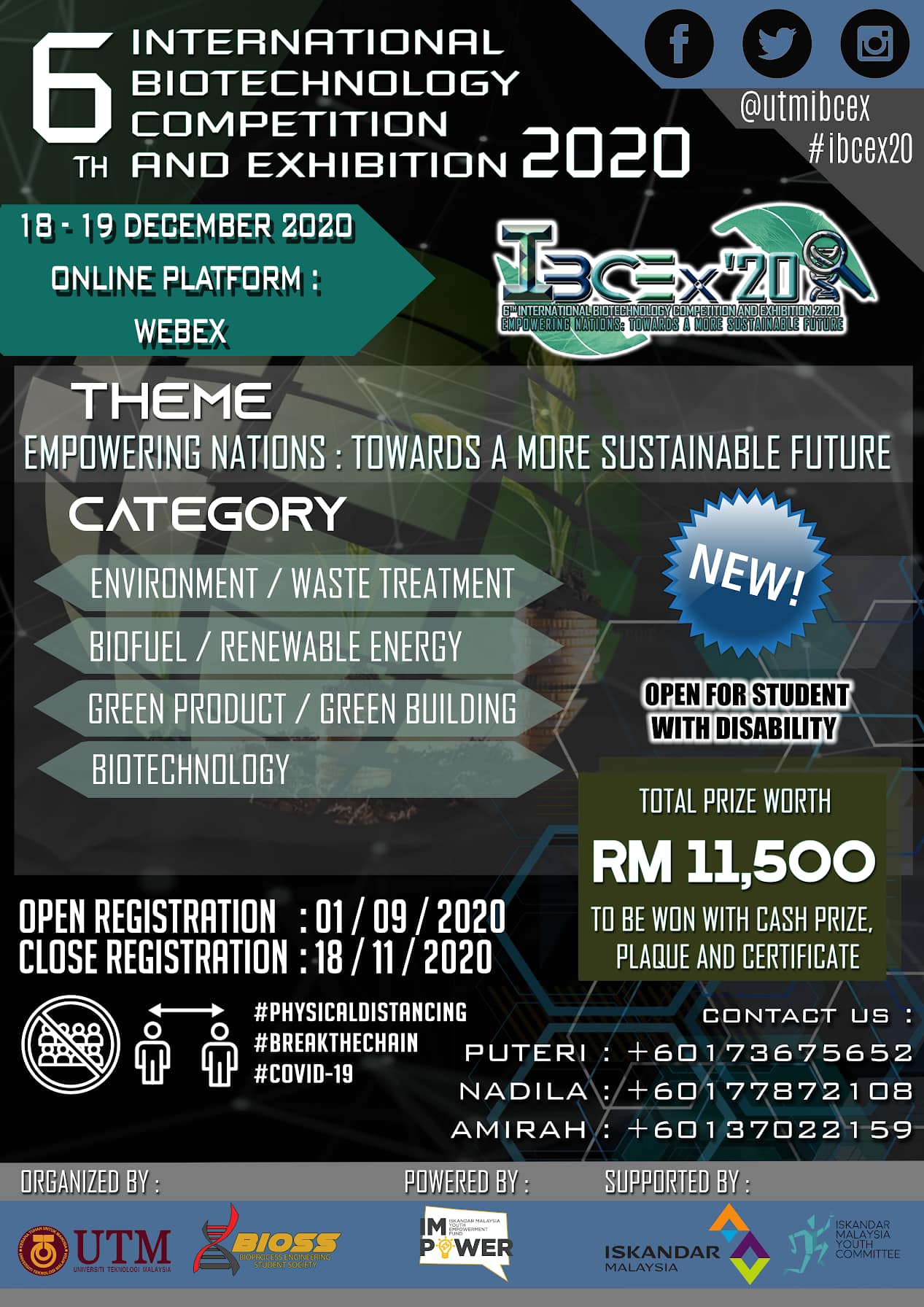 6th International Biotechnology Competition and Exhibition 2020 – 18th ...