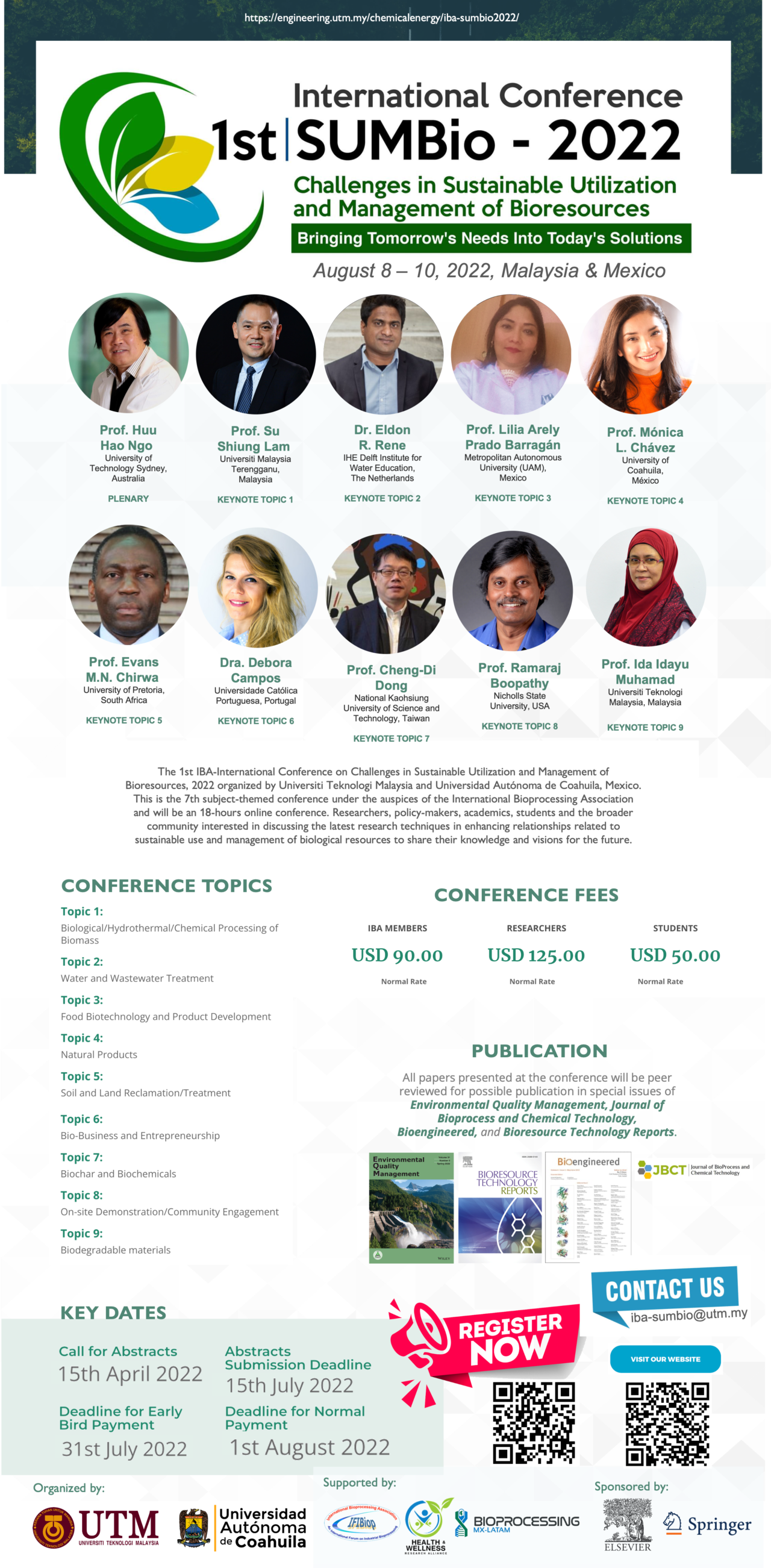 1st International Conference IBA-SUMBio 2022 | Faculty of Chemical ...