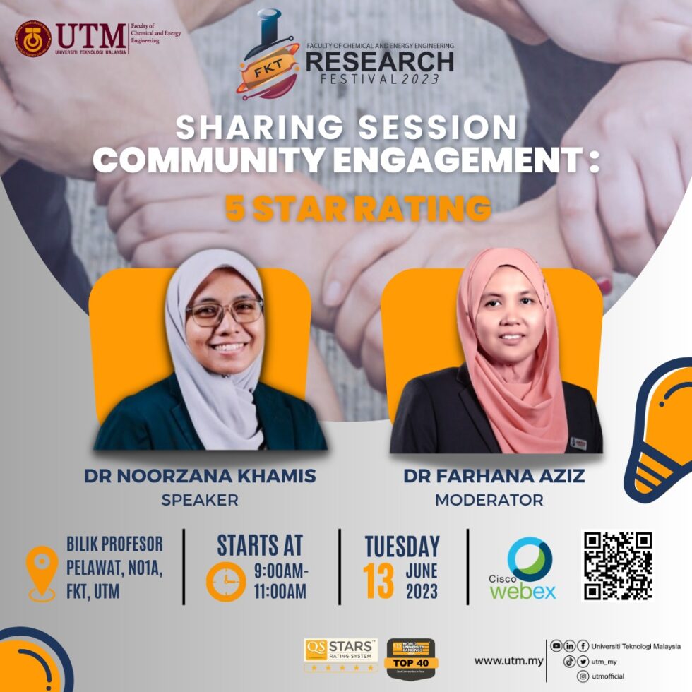 Sharing Session on Community Engagement: 5-Star Rating | Faculty of Chemical & Energy Engineering